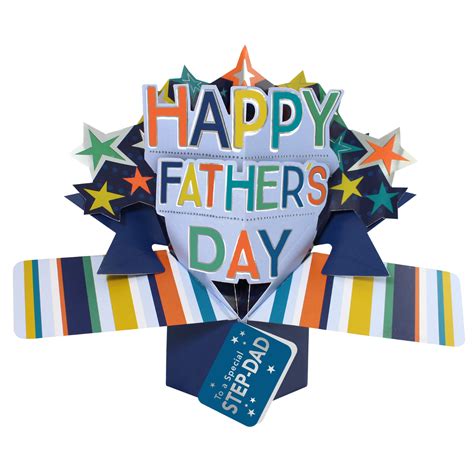 To A Special Step Dad Happy Fathers Day Pop Up Card Love Kates