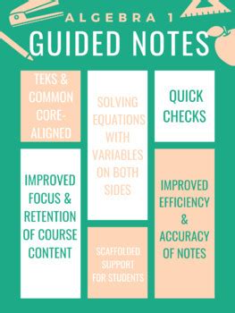 Solving Equations With Variables On Both Sides Guided Notes By Elyse Does Math