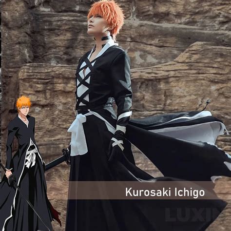 Ichigo Kurosaki Cosplay Anime Bleach Ichigo Kurosaki Bankai Cosplay Costume