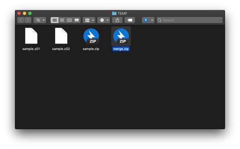 bandizip mac how to merge a split zip archive manually