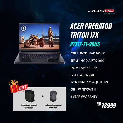 Acer Predator Triton X Ptx U Juspc