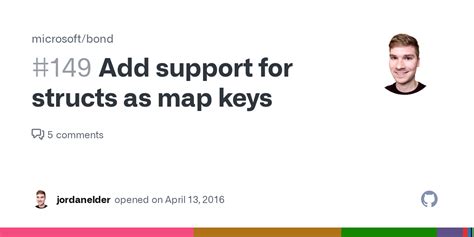 Add Support For Structs As Map Keys · Issue 149 · Microsoftbond · Github