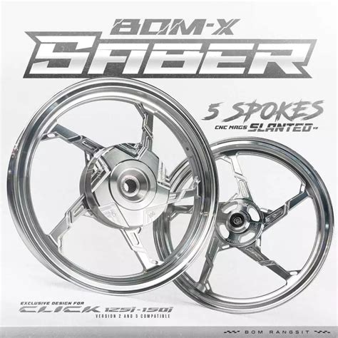 Bom Rangsit Mags Saber Bom X Saber Mags For Click 125 150 Mags For Motorcycle Original Thailand