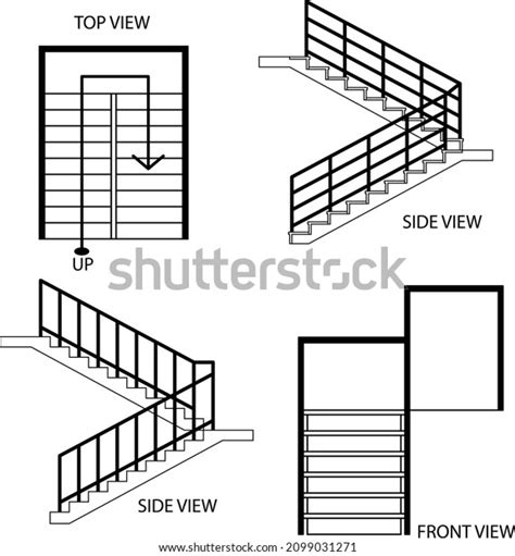 Illustration Vector Graphic Stairs Top View Stock Vector Royalty Free