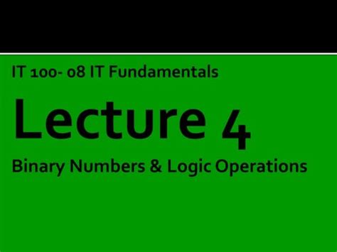Binary Number System Pptx Technology And Computing