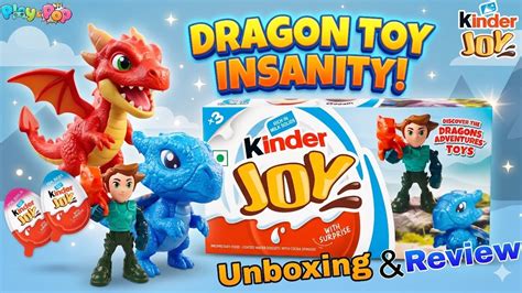 Kinder Joy Dragon Adventures Toys Unboxing And Review 🎯 Vroom Toys