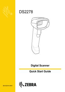 Zebra Ds2278 Quick Start Guide Reference Guide User Guide