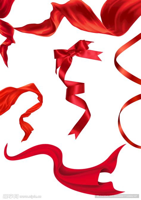 红色飘带素材设计图 Psd分层素材 Psd分层素材 设计图库 昵图网