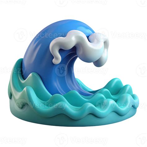 Cute 3d Wave Icon 43216216 Png