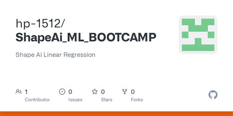Github Hp 1512shapeaimlbootcamp Shape Ai Linear Regression