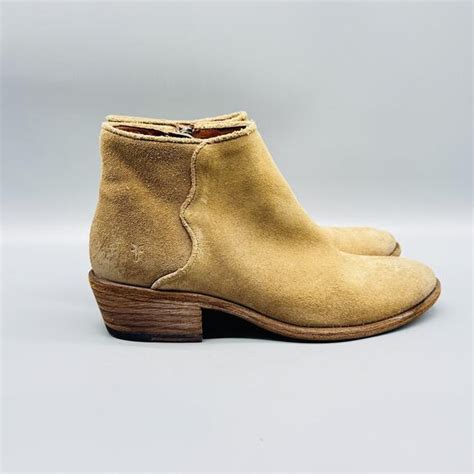 Frye Shoes Frye Boots Women 7 Brown Suede Carson Piping Ankle