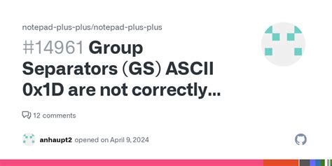 Group Separators Gs Ascii 0x1d Are Not Correctly Detected When