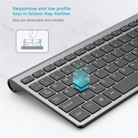 Wireless Keyboard With Numeric Keypad Joyaccess 24g Slim And Compact Silent Wireless Keyboard