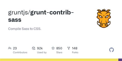 Github Gruntjsgrunt Contrib Sass Compile Sass To Css