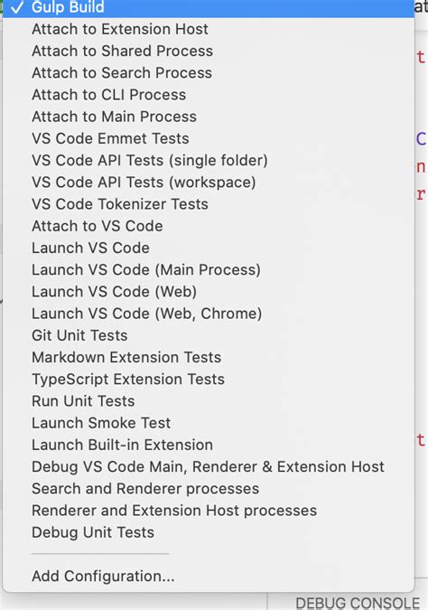 debug support launch config grouping and sorting · issue 82332 · microsoft vscode · github