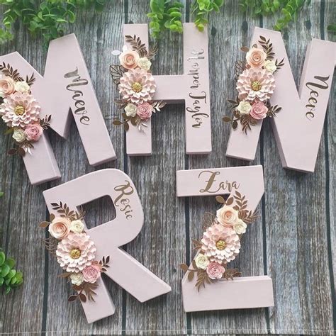 Diy Paper Flowers For Home Decor Decorating Letter Initials With