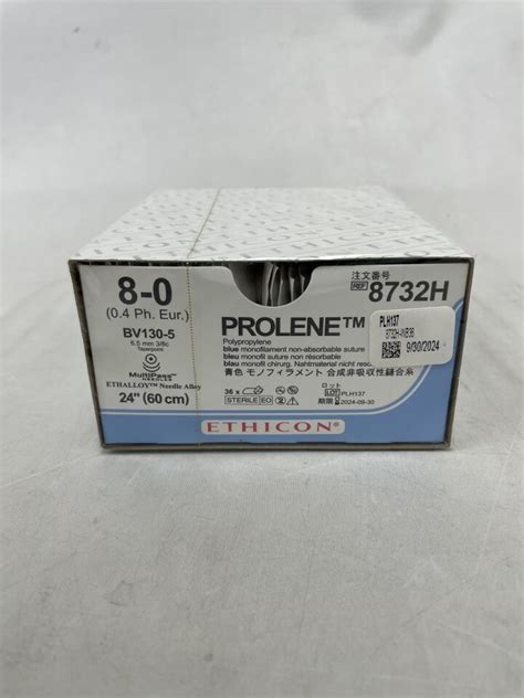 New Ethicon 8732h Prolene Polypropylene Suture Taper Point Non Absorbable Bv130 5 6 5mm