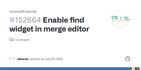 Enable Find Widget In Merge Editor · Issue 152664 · Microsoftvscode