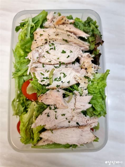 닭가슴살 샐러드 오리엔탈 드레싱 남편 도시락