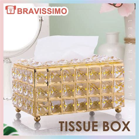 Jual Kristal Kotak Tisu Gold Tempat Tissue Kotak Tisu Mobil Tempat Tisu Estetik Kotak Tisu Emas