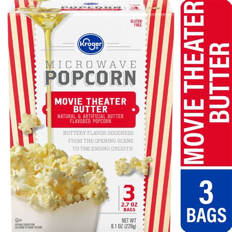 Kroger® Movie Theater Butter Microwave Popcorn 3 Ct 2 7 Oz Ralphs