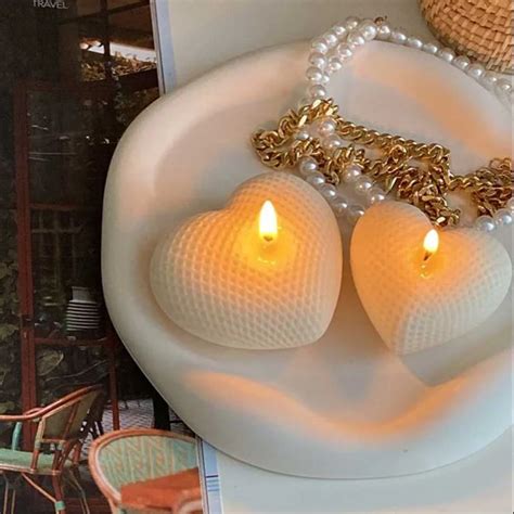 قالب سیلیکونی شمع قلب حصیری لوازم هنری آبتین