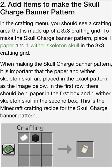 How To Make The Skull Charge Banner Pattern In Minecraft Minecraft