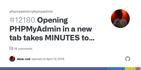 Opening Phpmyadmin In A New Tab Takes Minutes To Load First Time Then