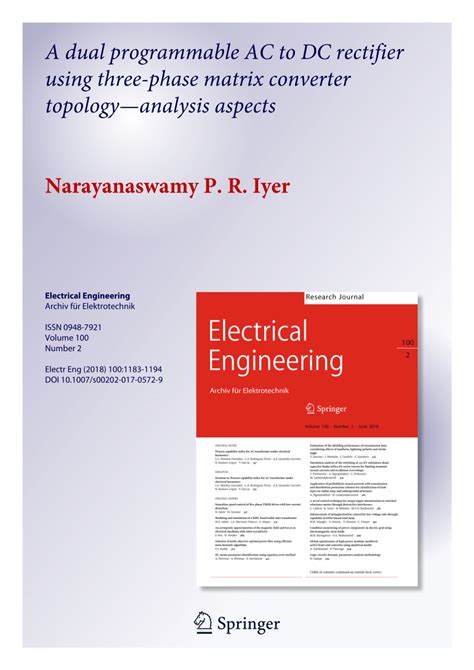Pdf A Dual Programmable Ac To Dc Rectifier Using Three Phase Matrix Converter Topology