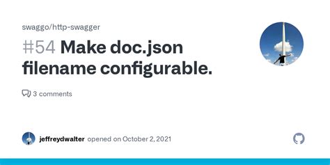 Make Docjson Filename Configurable · Issue 54 · Swaggo Swagger