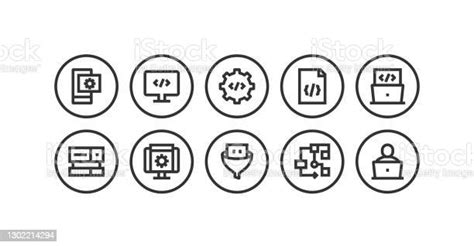 Programming Code Programmer Development Filtering Data Icon Design