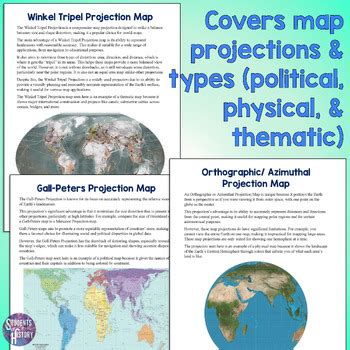 Map Projections Analysis Activity Lesson Skills On Mapping Types Distortions