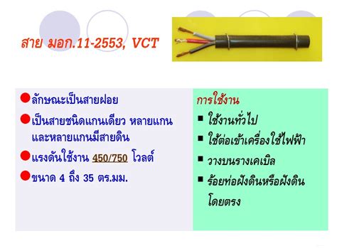 มาตรฐานสายไฟฟ้า มาตรฐานสายไฟฟ้า มอก 11 2553