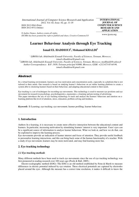 Pdf Learner Behaviour Analysis Through Eye Tracking
