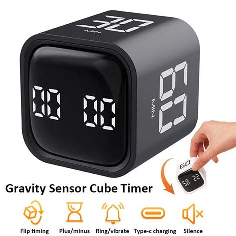 Lcd Rechargeable Timer Desktop Digital Timer Efficient Time Management Tool Dual Mode Gravity