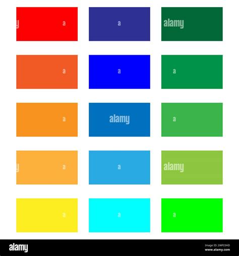 Collection Of Colored Rectangle Shapes Interior Design Palette Hand