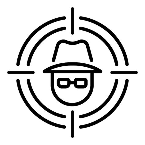premium vector hacker target icon outline hacker target vector icon