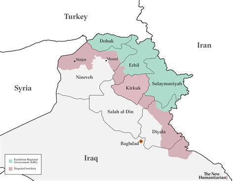 Kurdistan Iraq Map With Cities 800x800
