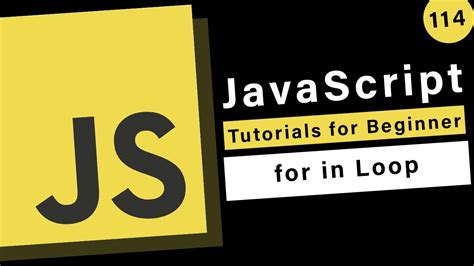 Javascript Basics How To Use For In Loops Youtube