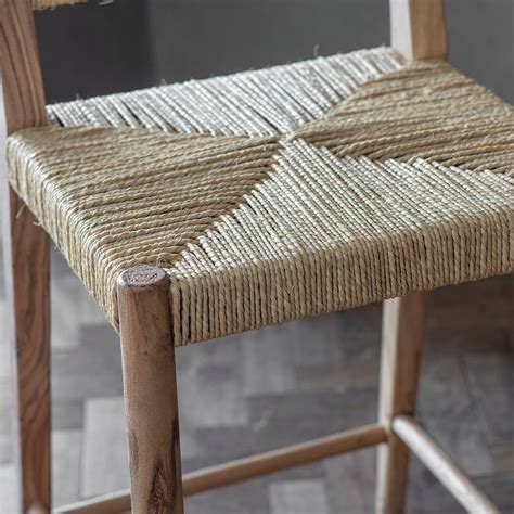 Lohanda Acacia And Munja Grass Counter Chair Natural — Kayu Home