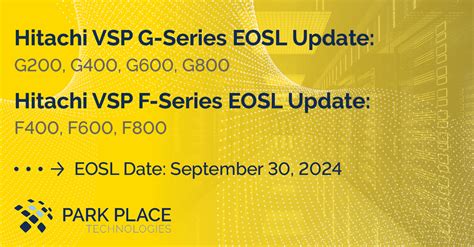 Hitachi Virtual Storage Platform VSP EOL EOSL End Of Life Dates