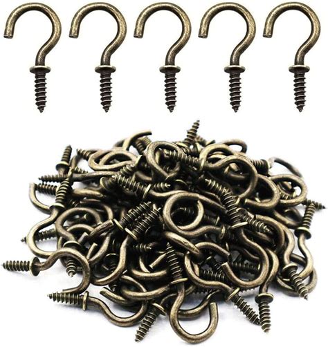 Idealsv Small Bronze Screw In Ceiling Hooks For Hanging India Ubuy