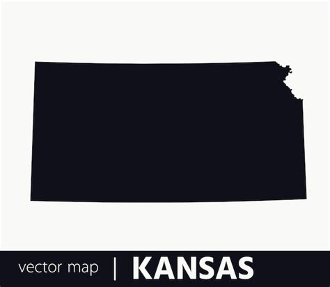 미국 캔자스 주 지도 State Of Kansas Vector Map 미국 내 모든 주에 적용될 수 있다 프리미엄 벡터