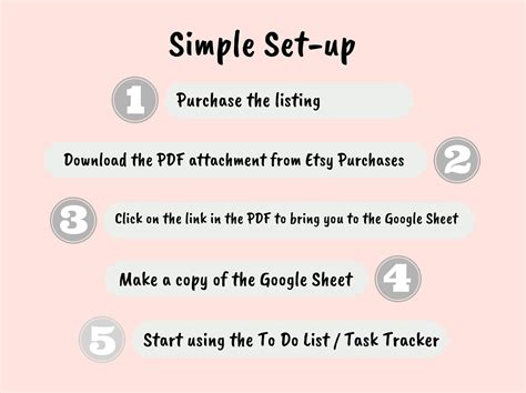To Do List Task List Google Sheets Template Editable Checklist Priority Automated List Task