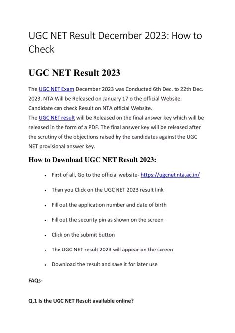 PPT UGC NET Result December PowerPoint Presentation Free Download ID