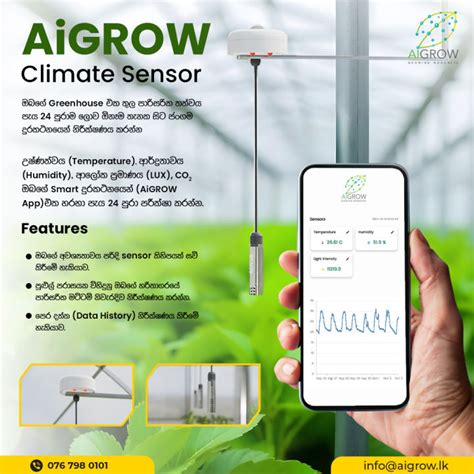 Greenhouse Climate Sensor Monitor Temperature Humidity Light And Co2 Control For Optimal Plant