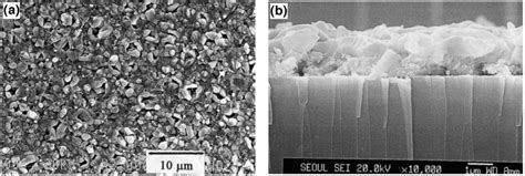 The Sem Micrographs Showing A A Typical Surface Morphology And B Download Scientific