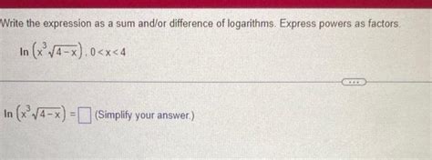 Solved Write The Following Expression As A Sum And Or Chegg Com