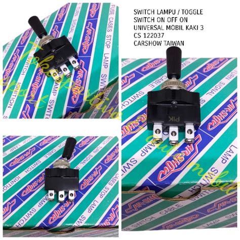Jual Switch Lampu Toggle Switch On Off On Kaki 3 Car Show Universal Mobil Cs 122037 Shopee