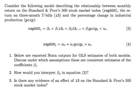 Consider The Following Model Describing The Chegg